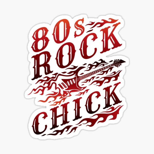 "80s Rock Chick Rock 'n Roll Women" Sticker by jaygo | Redbubble