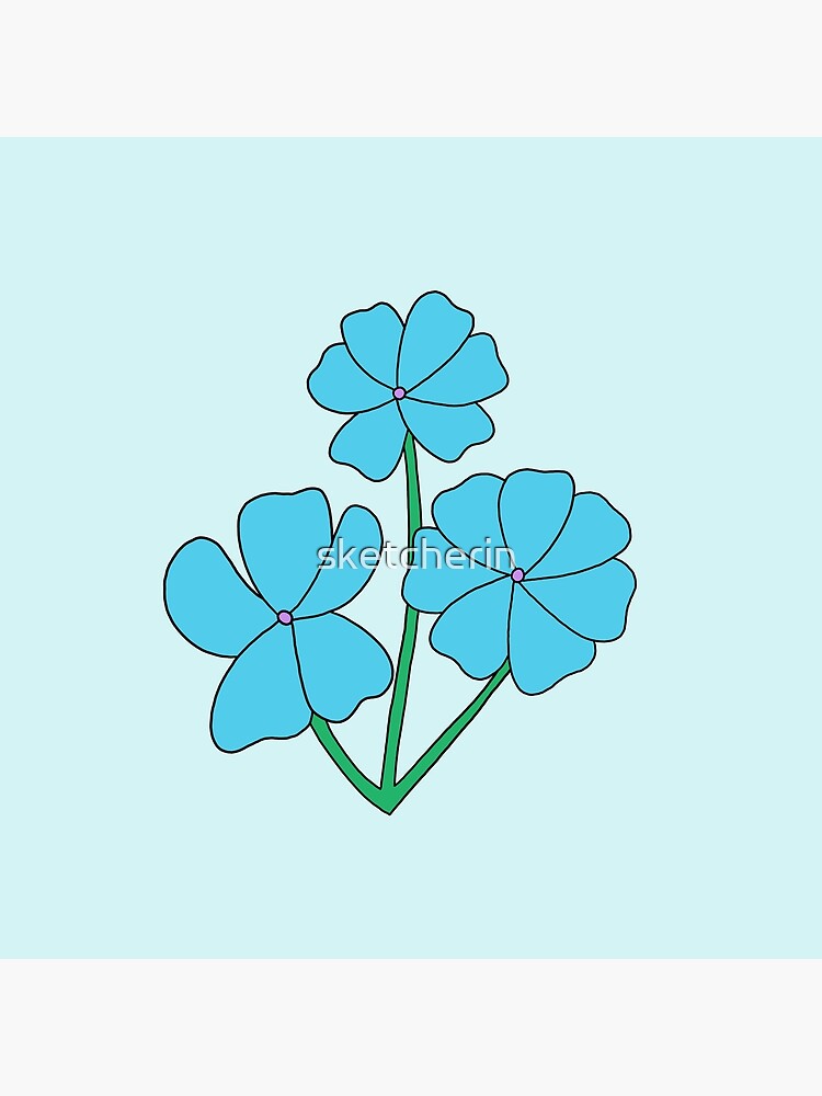 "Blue flower" Poster for Sale by sketcherin | Redbubble