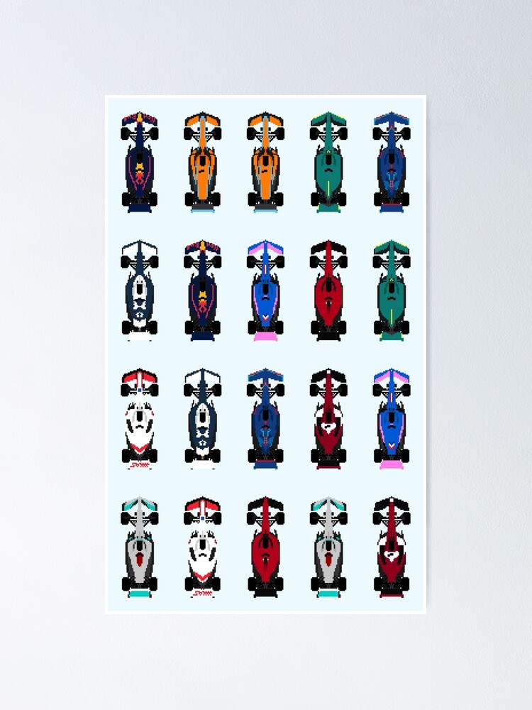"Formula 1 2022 grid - Pixel art" Poster for Sale by javalinsta | Redbubble