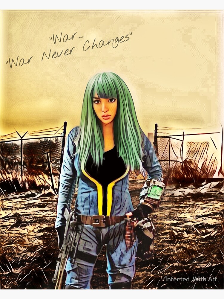 "War Never changes" Sticker by Kittay4078 | Redbubble