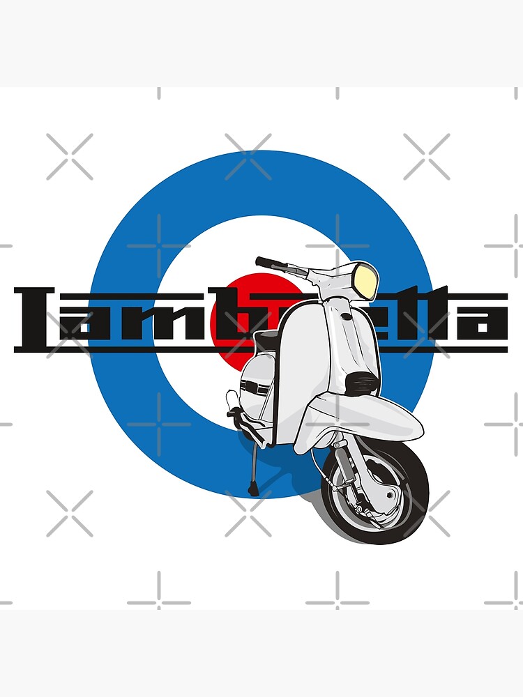 "Lambretta logo with GP Scooter and RAF target" Poster for Sale by ...