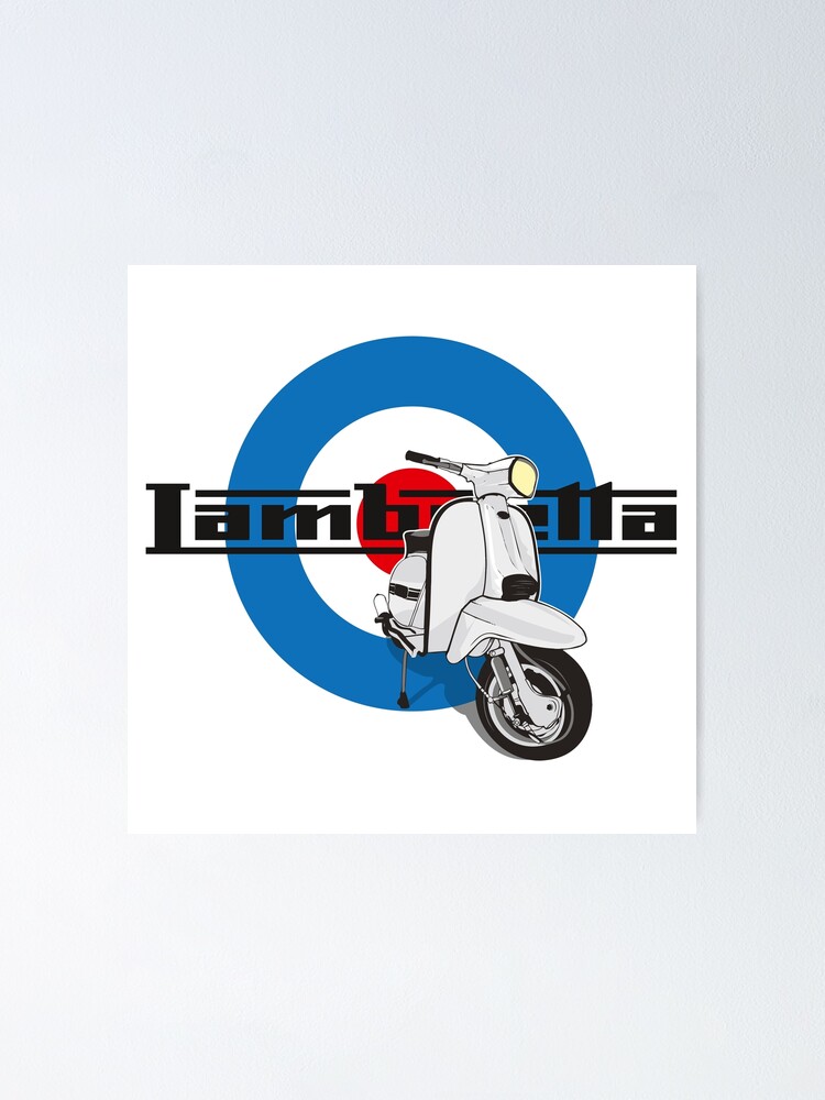 "Lambretta-Logo mit GP Scooter und RAF-Ziel" Poster von peterpaz ...