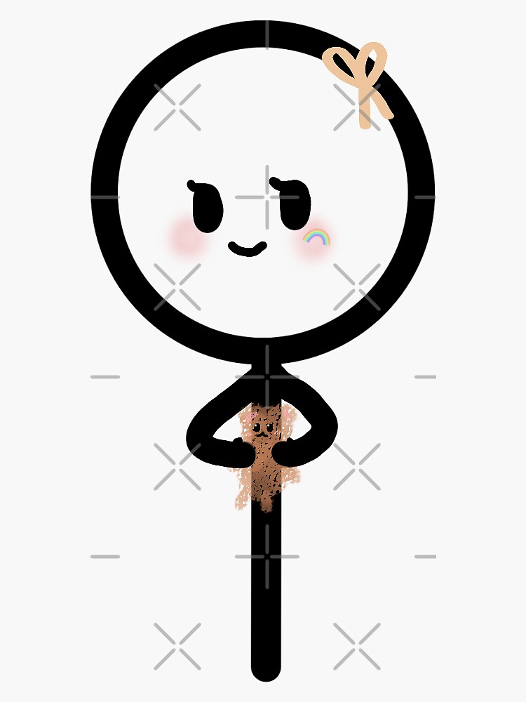 "Stickman with his teddy bear" Stickerundefined by Sushiitz | Redbubble