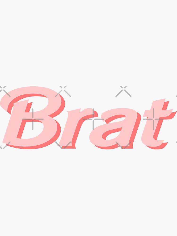 "Brat" Sticker by Spoof-Tastic | Redbubble