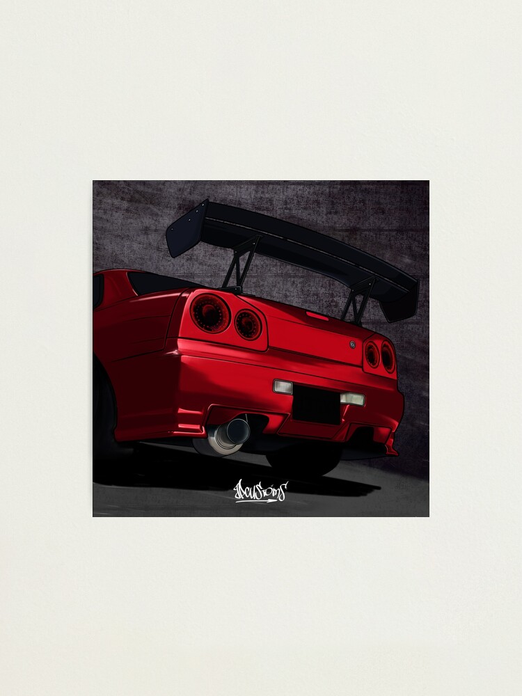"Nissan Skyline GT-R R34" Photographic Print for Sale by JDMCarStuff ...