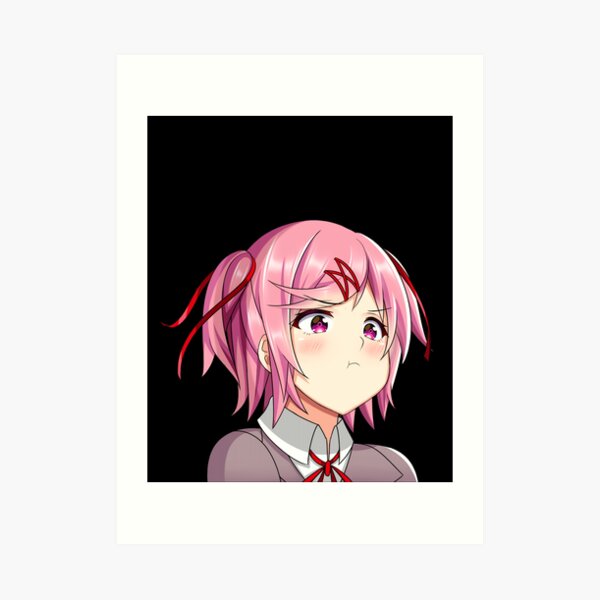 "Natsuki Cute Kawaii Anime Girl Pouting" Art Print for Sale by ...