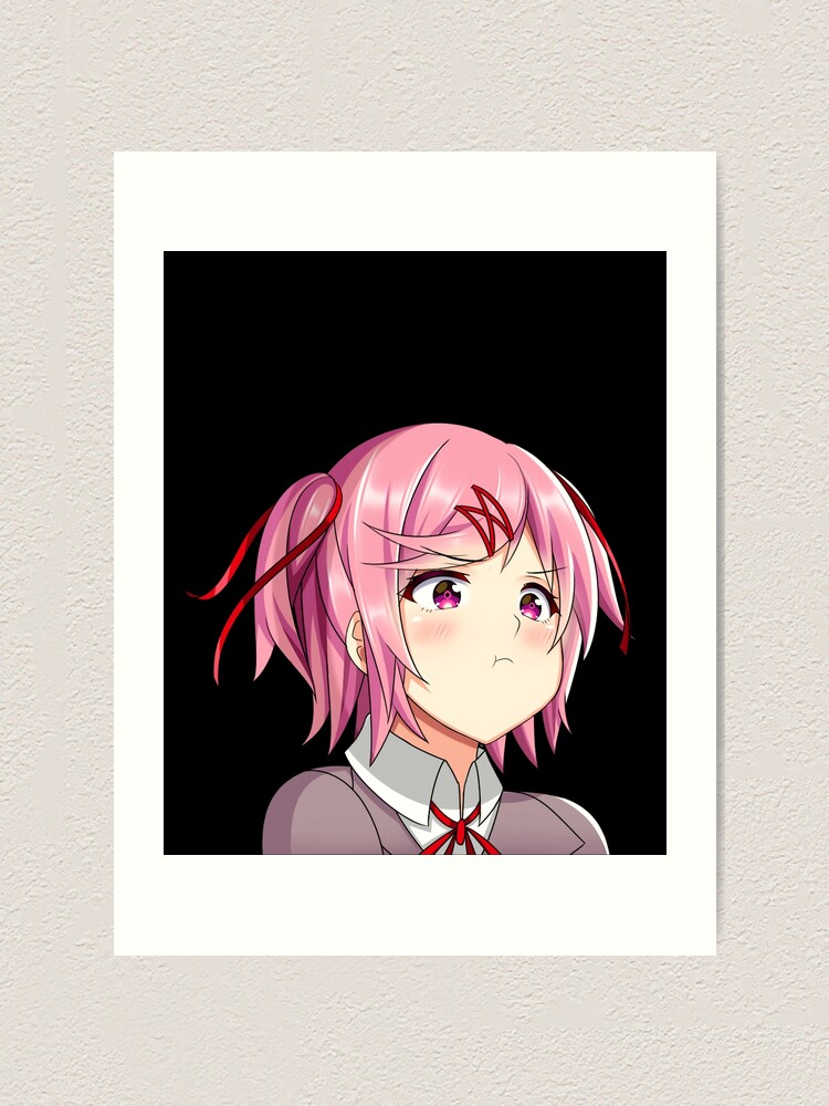 "Natsuki Cute Kawaii Anime Girl Pouting" Art Print for Sale by ...