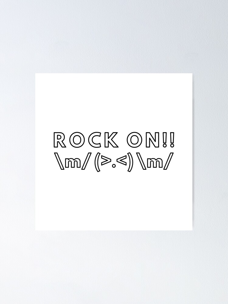 "Rock On - Ascii Arts" Poster for Sale by x-inc | Redbubble