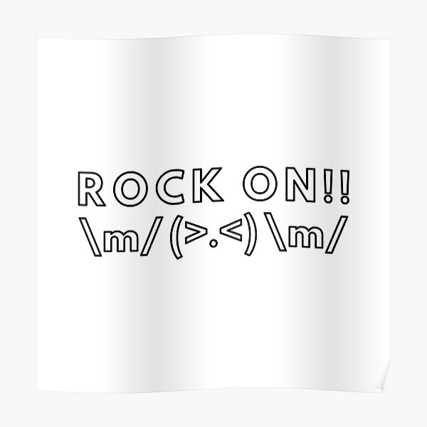 "Rock On - Ascii Arts" Poster for Sale by x-inc | Redbubble