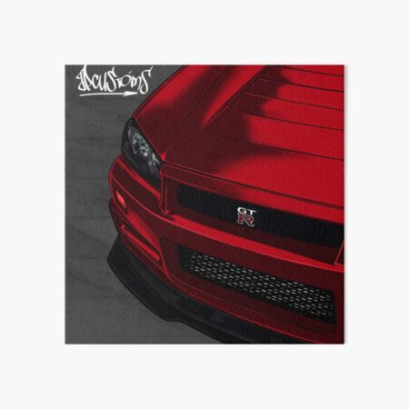 "Nissan Skyline GT-R R34" Art Board Print by JDMCarStuff | Redbubble