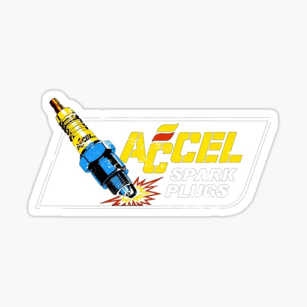 "Accel Spark Plugs" Sticker by Retrorockit | Redbubble