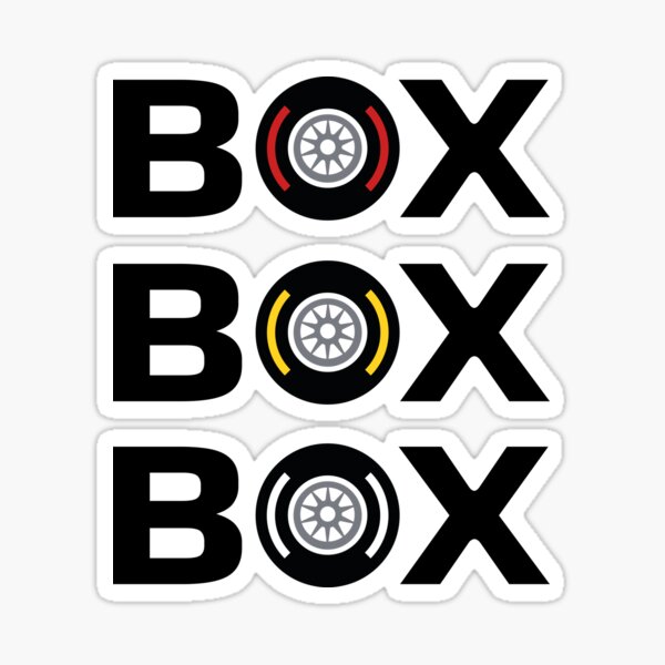 "Box Box Box 2021 Tyres Design" Sticker by FilipeFerreira | Redbubble