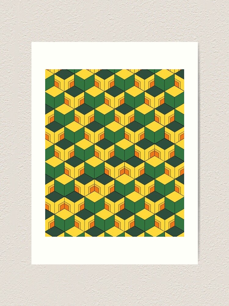 "Demon Slayer Tomioka Giyu Haori Pattern Poster" Art Print for Sale by ...