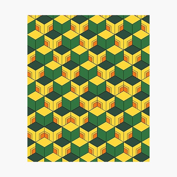"Demon Slayer Tomioka Giyu Haori Pattern Poster" Photographic Print for ...
