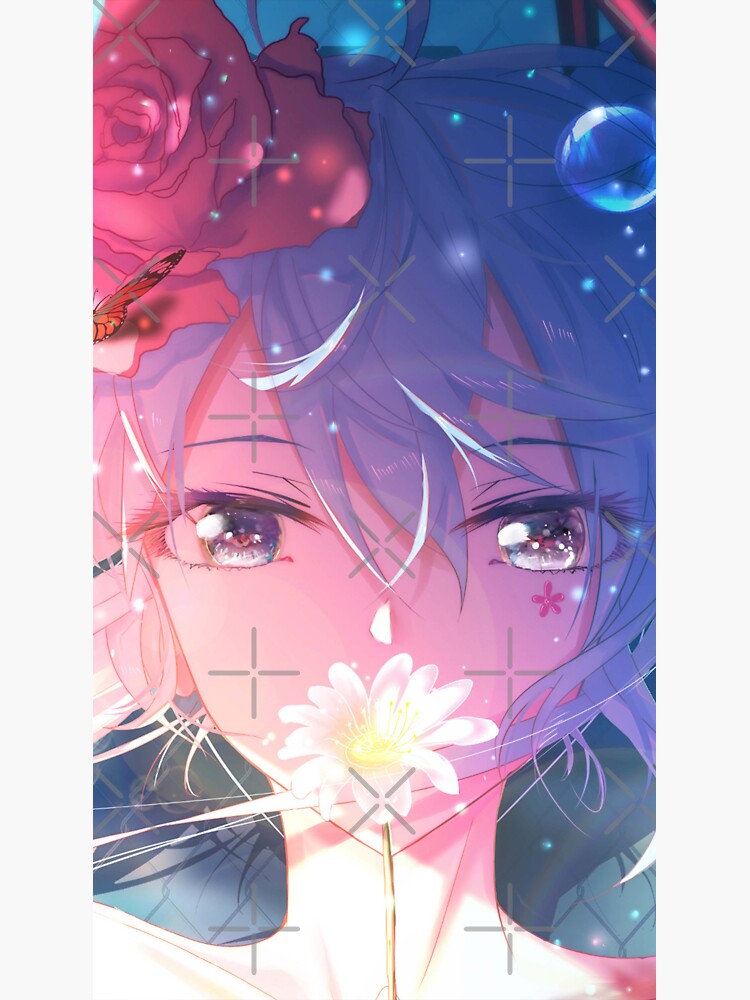 "Flower Waifu" Sticker by Debracatalano | Redbubble