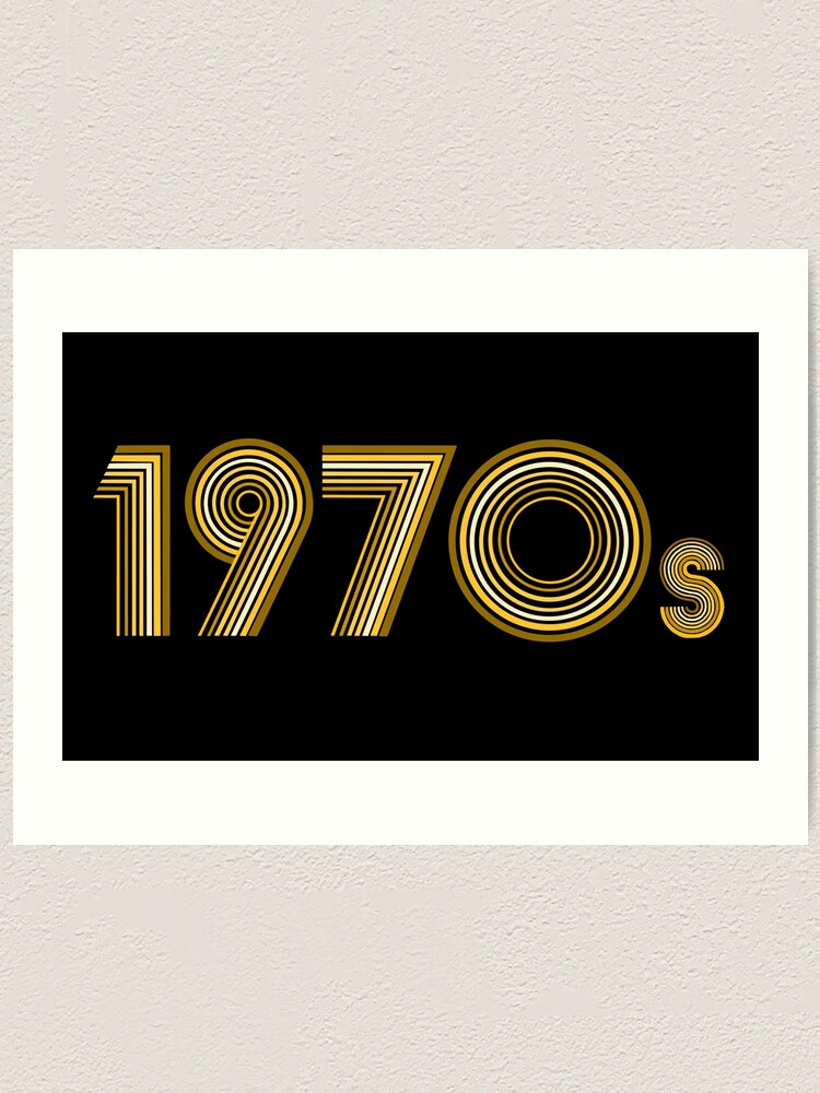 "1970s Retro Gold Yellow Disco Font " Art Print for Sale by DeborahCamp ...