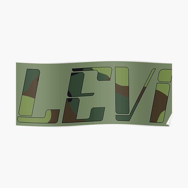 "LEVI Name III - My name is LEVI - typography name - Camo Vibe" Poster ...