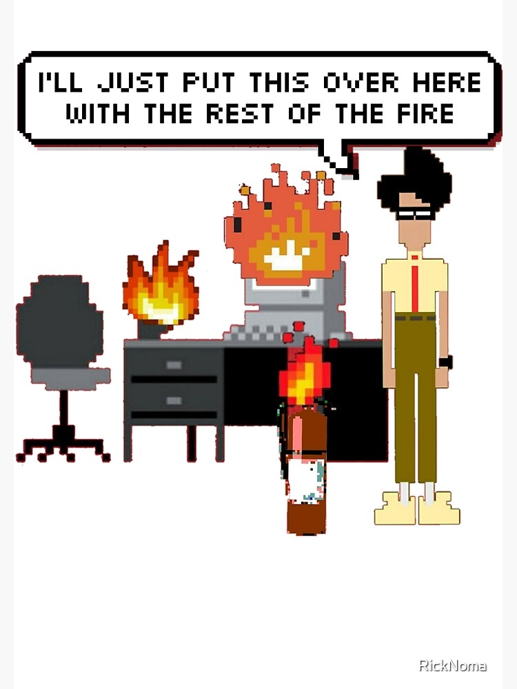 "I.T. Crowd- Fire 8-Bit" Poster for Sale by RickNoma | Redbubble