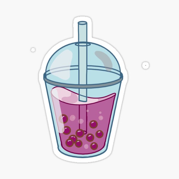 "Taro Boba " Sticker by heymonomo | Redbubble