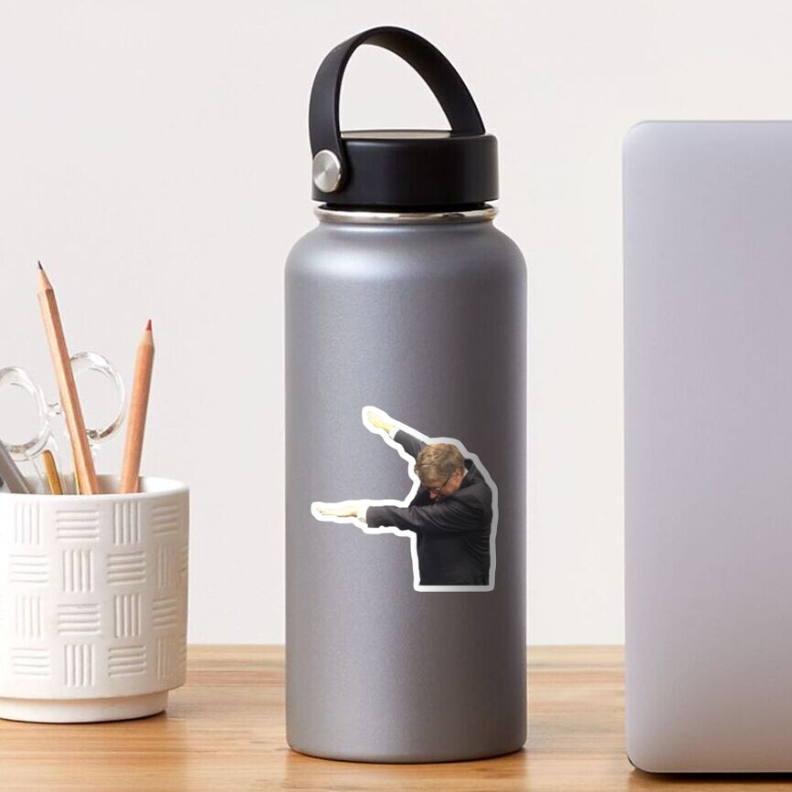 "bill gates dab" Sticker for Sale by Cheesy-Puffs | Redbubble