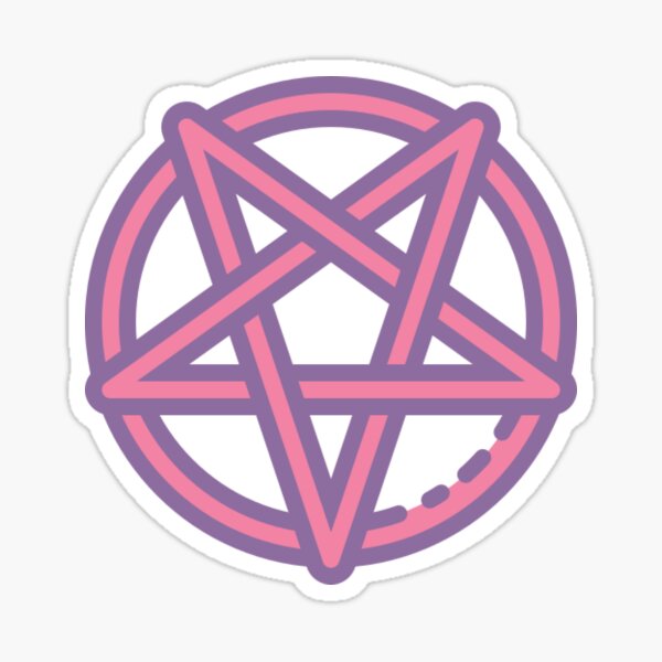 "Pink Pentagram" Sticker for Sale by Marshmalloww | Redbubble