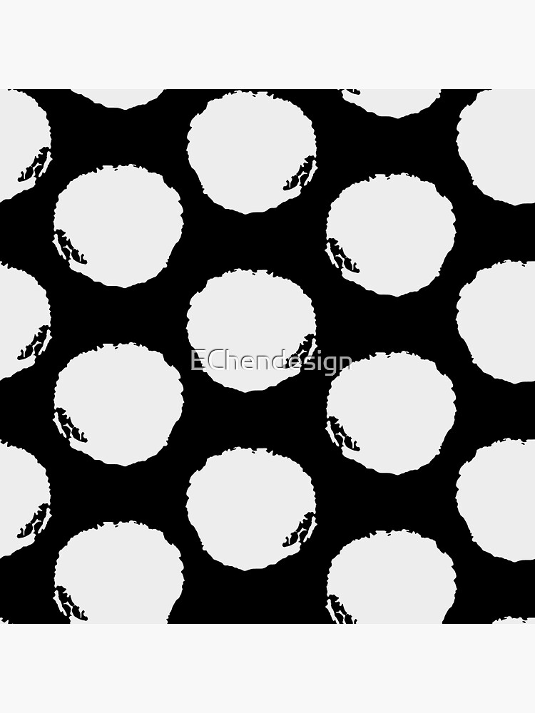 "Large Black and white textured polka dots" Sticker for Sale by ...