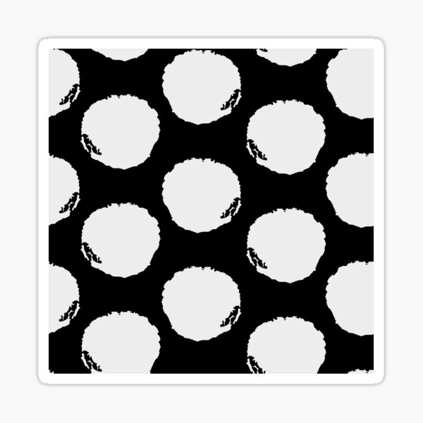 "Large Black and white textured polka dots" Sticker for Sale by ...