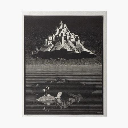 "Castle in the Air by Maurits Cornelis Escher" Art Board Print by ...