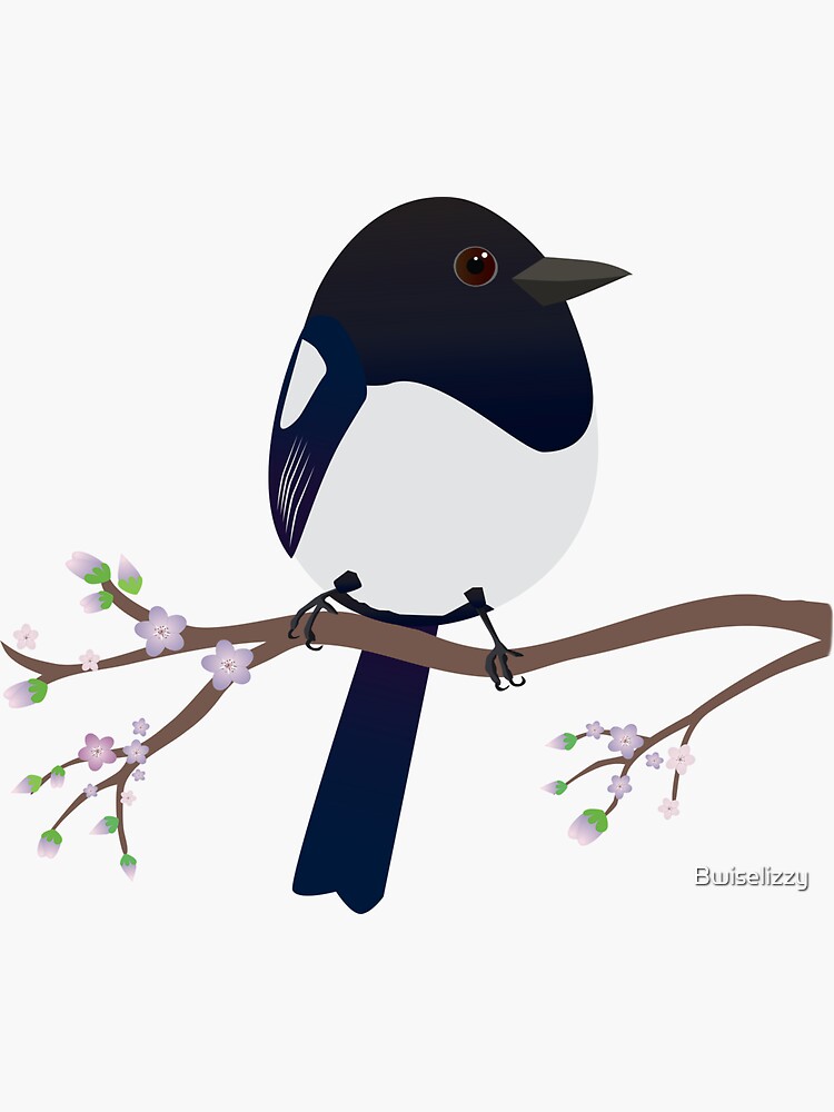 " Cute egg shaped magpie" Sticker for Sale by Bwiselizzy | Redbubble