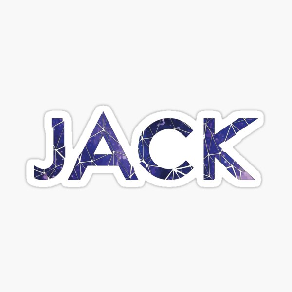 "JACK Name I - My name is JACK - typography name - Galaxy Vibe" Sticker ...