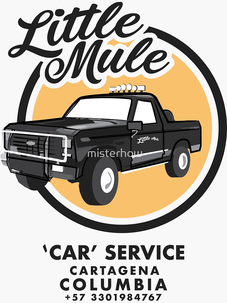 "Little Mule Car Service" Sticker for Sale by misterhow | Redbubble