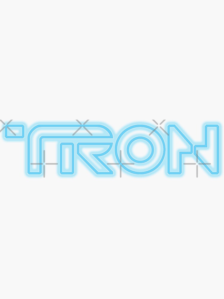 "Tron logo done in authentic colours" Sticker for Sale by PunkyCat ...
