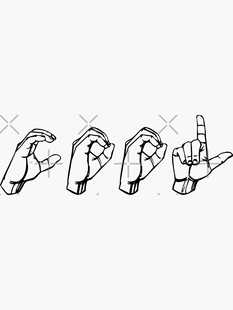 "Cool Sign Language" Sticker by MadEDesigns | Redbubble