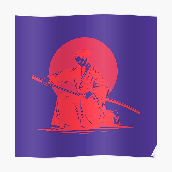 "Samurai logo" Poster for Sale by olinsha26 | Redbubble