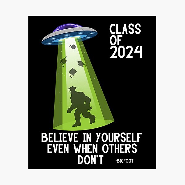 Lámina fotográfica «Bigfoot Alien Abduction Graduación Senior 2024 ...