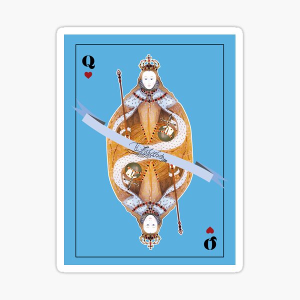"Queen Elizabeth I card" Sticker by vixfx | Redbubble