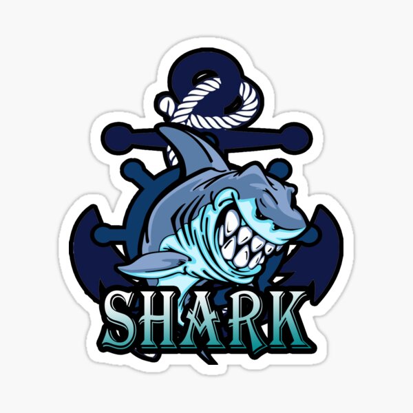 "Blue Shark" Sticker by grafisdesign | Redbubble