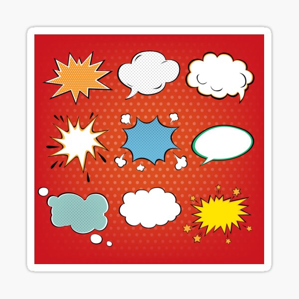 "Set of Comics Bubbles in Pop Art Style" Sticker for Sale by ivector ...
