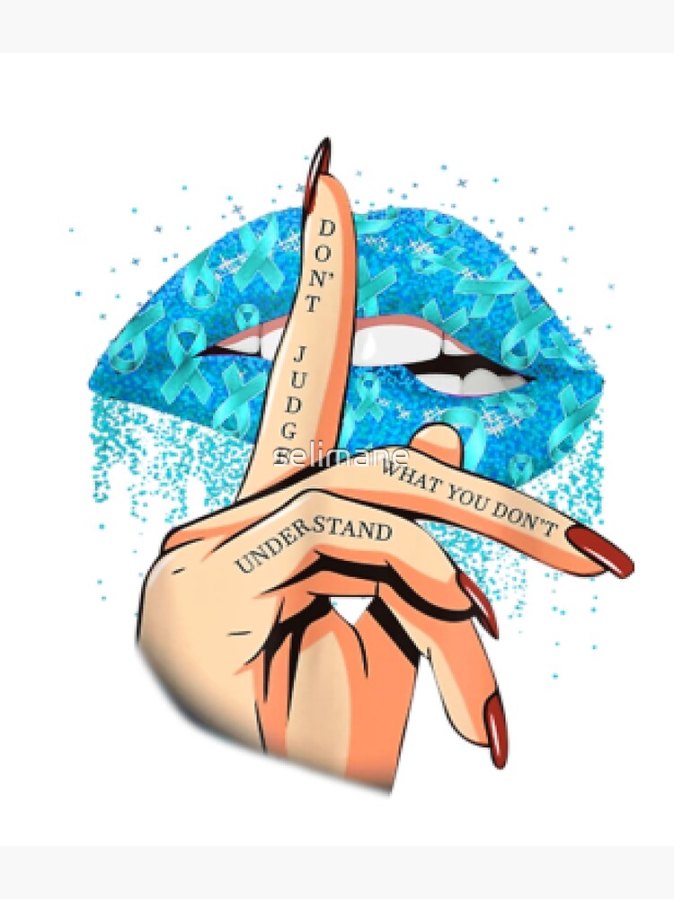 "Autism Lips Don't Judge What You Don't Understand" Poster for Sale by ...