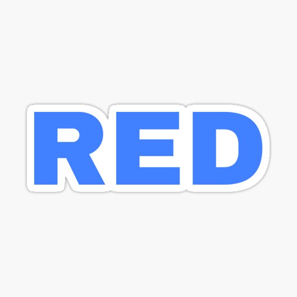 "Rare RED" Sticker by gauravgif | Redbubble