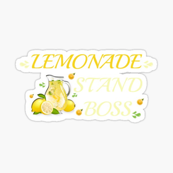 "Lemonade Stand Boss Funny Lemonade Stand Boss Summer Sticker" Sticker ...