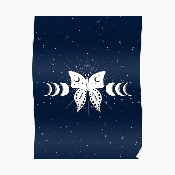 "Moth and Moon Phase" Poster for Sale by Mshell7715 | Redbubble