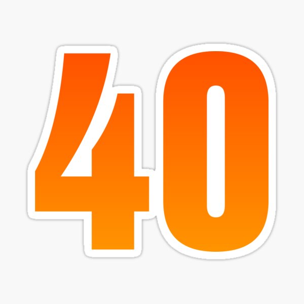 "Sports Team Number Forty 40" Sticker by Nenicute | Redbubble