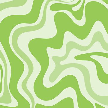 "Retro Liquid Swirl Abstract Pattern in Light Lime Green" Photographic ...