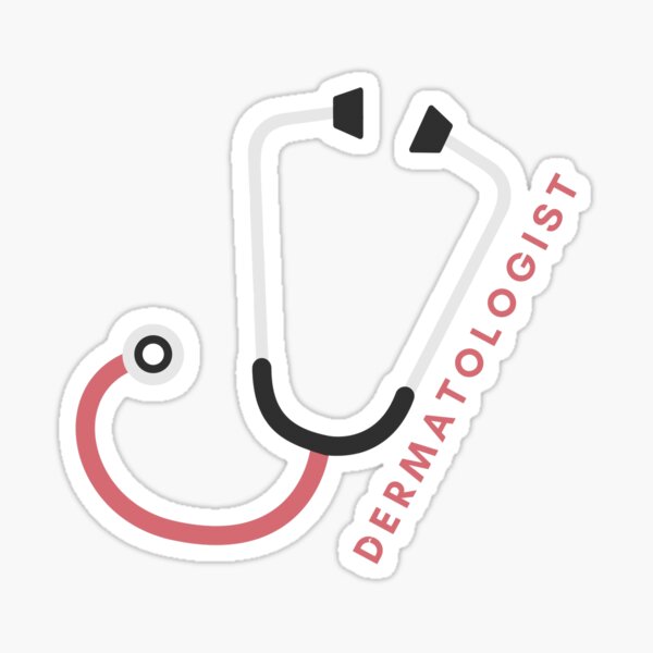 "dermatologist;skincare" Sticker by Skin-Poindexter | Redbubble