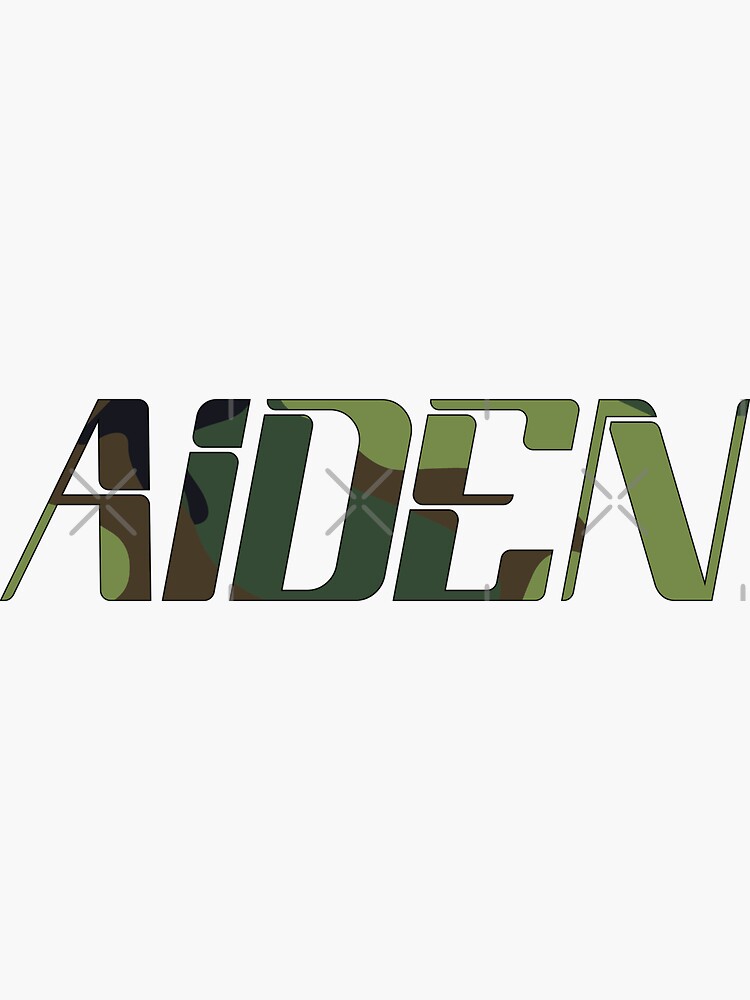 "AIDEN Name III - My name is AIDEN - typography name - Camo Vibe ...