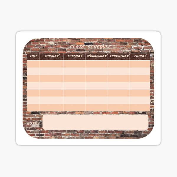 "Class schedule" Sticker for Sale by Vucko021 | Redbubble