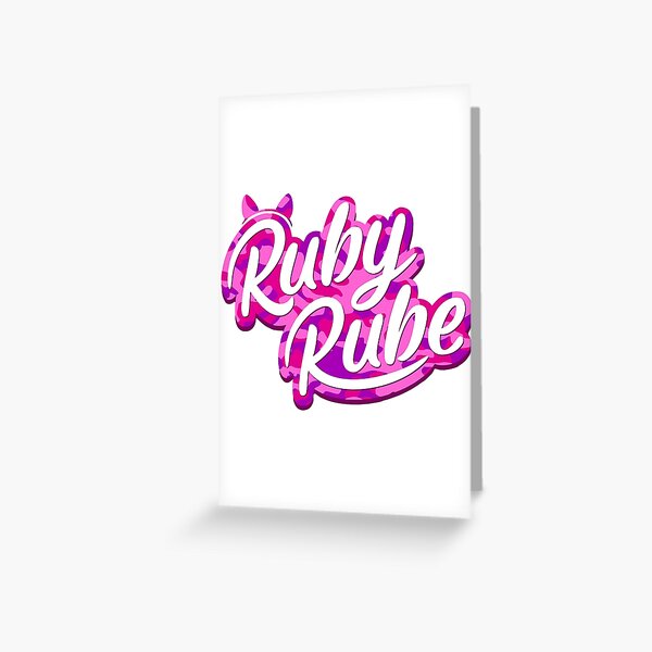 "Ruby Rube Merch Ruby Rube Camo Logo" Greeting Card for Sale by ...