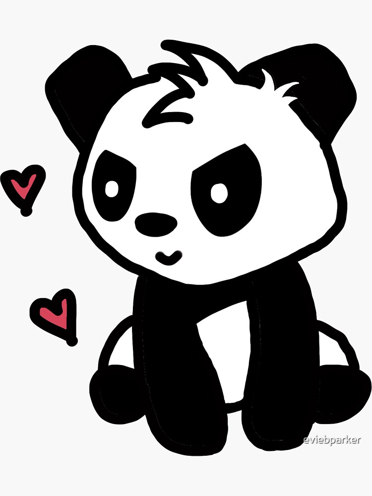 "Panda boi " Sticker by eviebparker | Redbubble