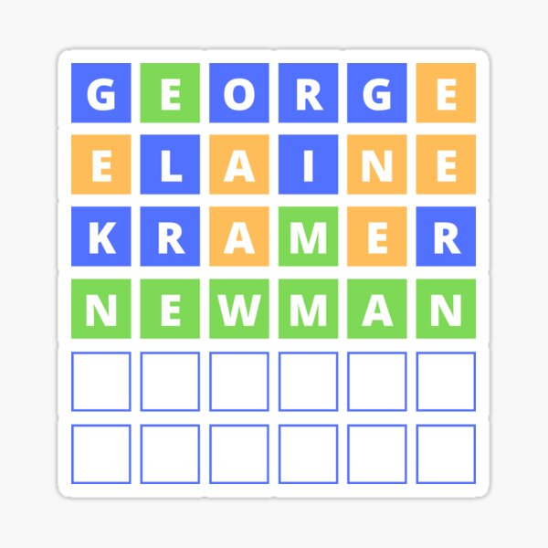 "Wordle Style Puzzle" Sticker for Sale by americancheez | Redbubble
